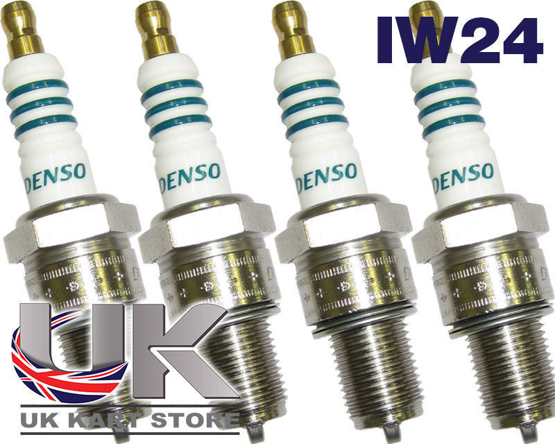 Denso IW24 Iridium Spark Plug x 4 for Rotax Max Iame TonyKart Karting ...