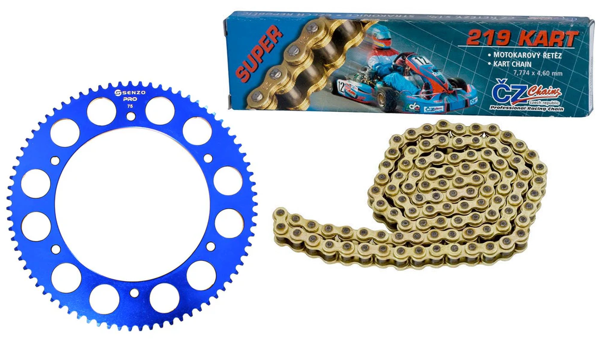 Senzo Pro Rear Sprocket 219 Pitch & CZ Chain – KKC Kart Components