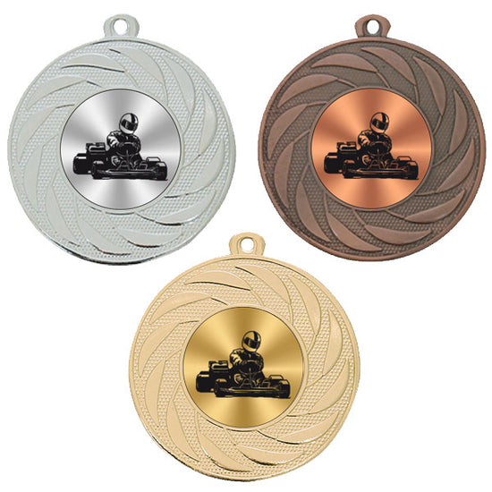 Karting Spiral Award Medals – Gold, Silver & Bronze – KKC Kart Components